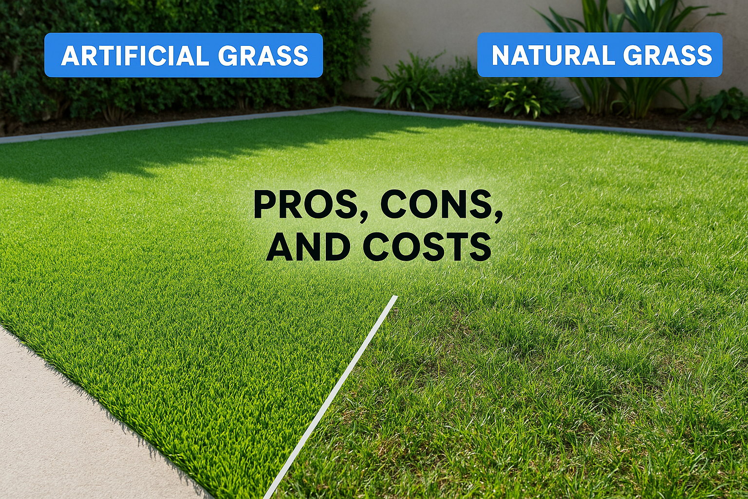 Artificial Grass Vs Natural Grass: Pros, Cons, And Costs | Konzept Garden