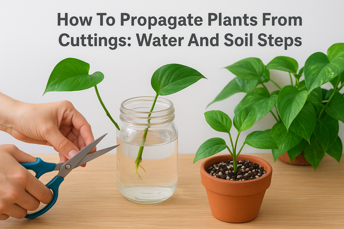 How To Propagate Plants From Cuttings: Water And Soil Steps | Konzept ...
