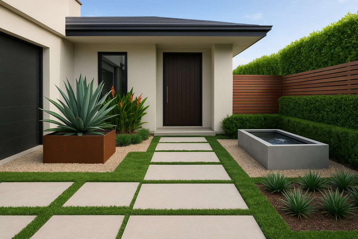 11 Modern Front Yard Landscaping Ideas For Bold Curb Appeal | Konzept ...