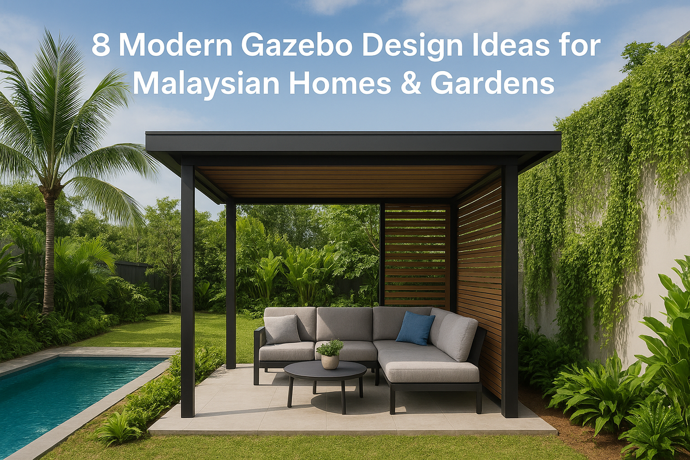 8 Modern Gazebo Design Ideas for Malaysian Homes & Gardens | Konzept Garden
